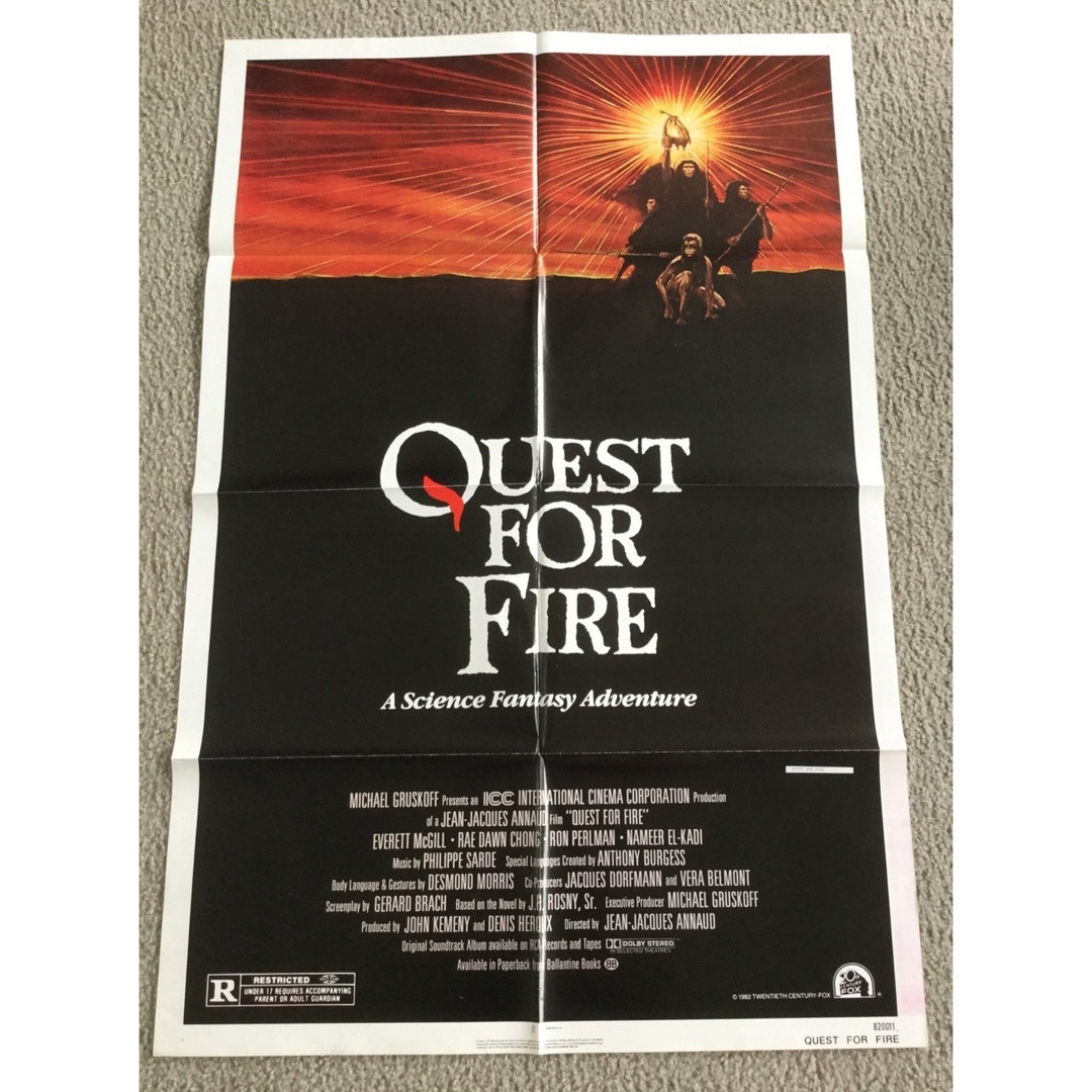 Quest for Fire 1982 Canada Movie Lobby Poster Original Ron Perlman FIRE ...