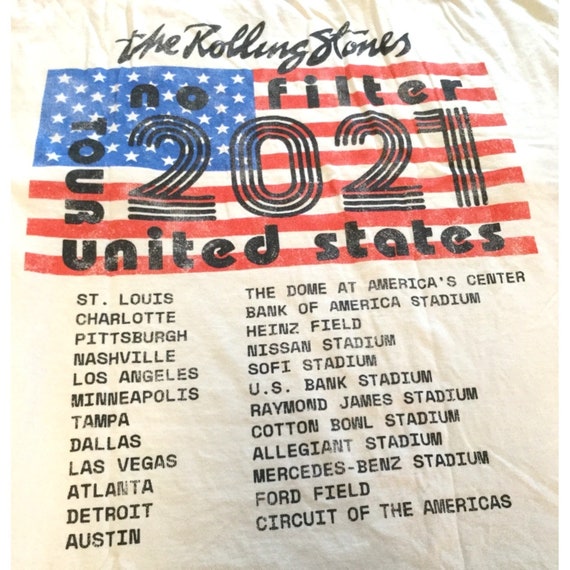 2021 No Filter Concert USA Tour The Rolling Stones XL… - Gem