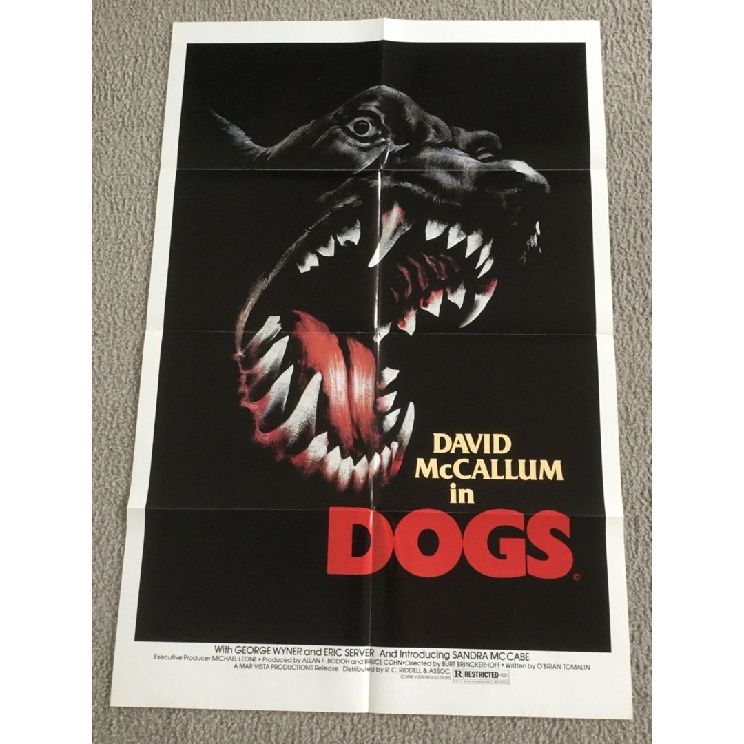 DOGS 1976 Original Lobby Poster Canada Movie Theatre HORROR Film David ...
