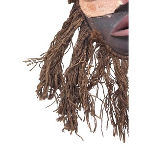 Dan African Tribal Mask With Raffia Hair & Cowrie Shells Decor - Etsy