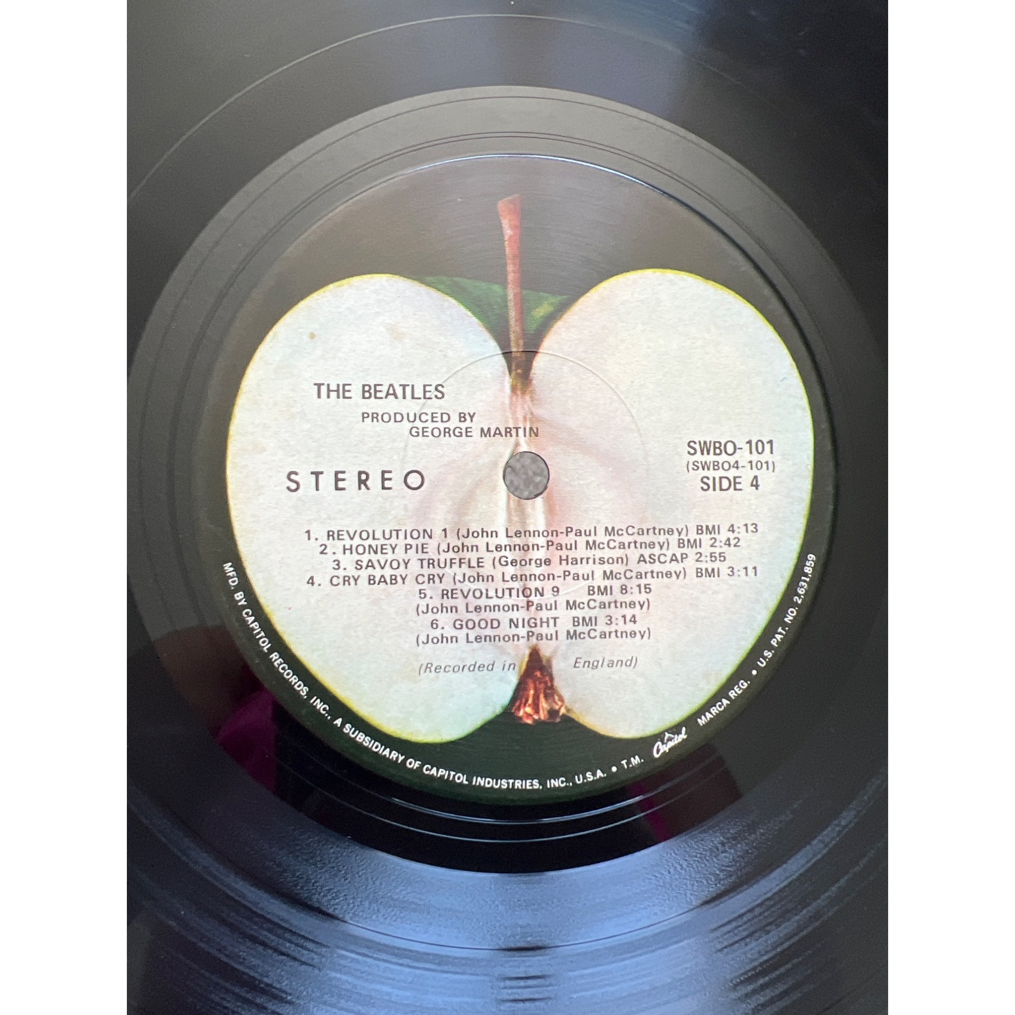 The Beatles White Album Stereo SWBO-101 Capitol Records 2 LP Vinyl ...