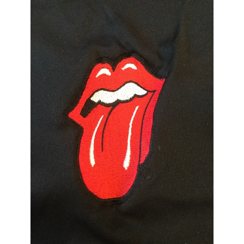Vintage Rolling Stones Tongue Logo Black/red Shirt Large Swags - Etsy