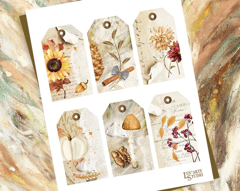 Fall Junk Journal Tags, Autumn Ephemera, Junk Journal Supplies, Fall ...