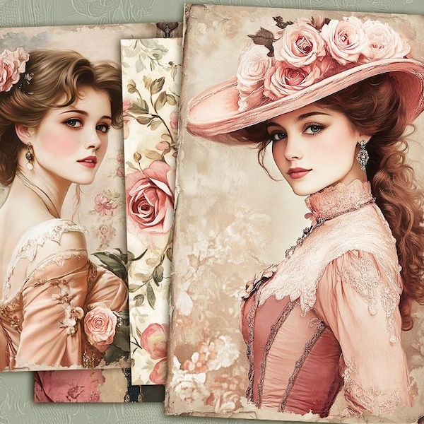 Antique Pink Victorian - Etsy