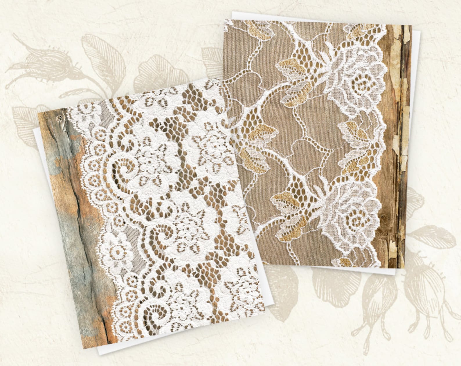 Vintage Lace Printable Papers, Digital Lace Collage Sheets, Lace Junk ...