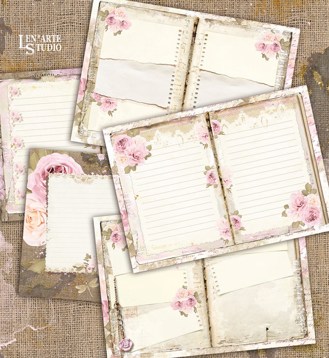 Blank Lined Journal Pages Junk Journal Basic Papers - Etsy