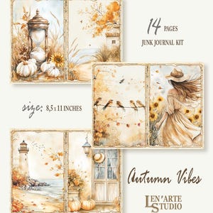 Fall Junk Journal Kit, Autumn Printable Pages, Rustic Autumn Paper ...