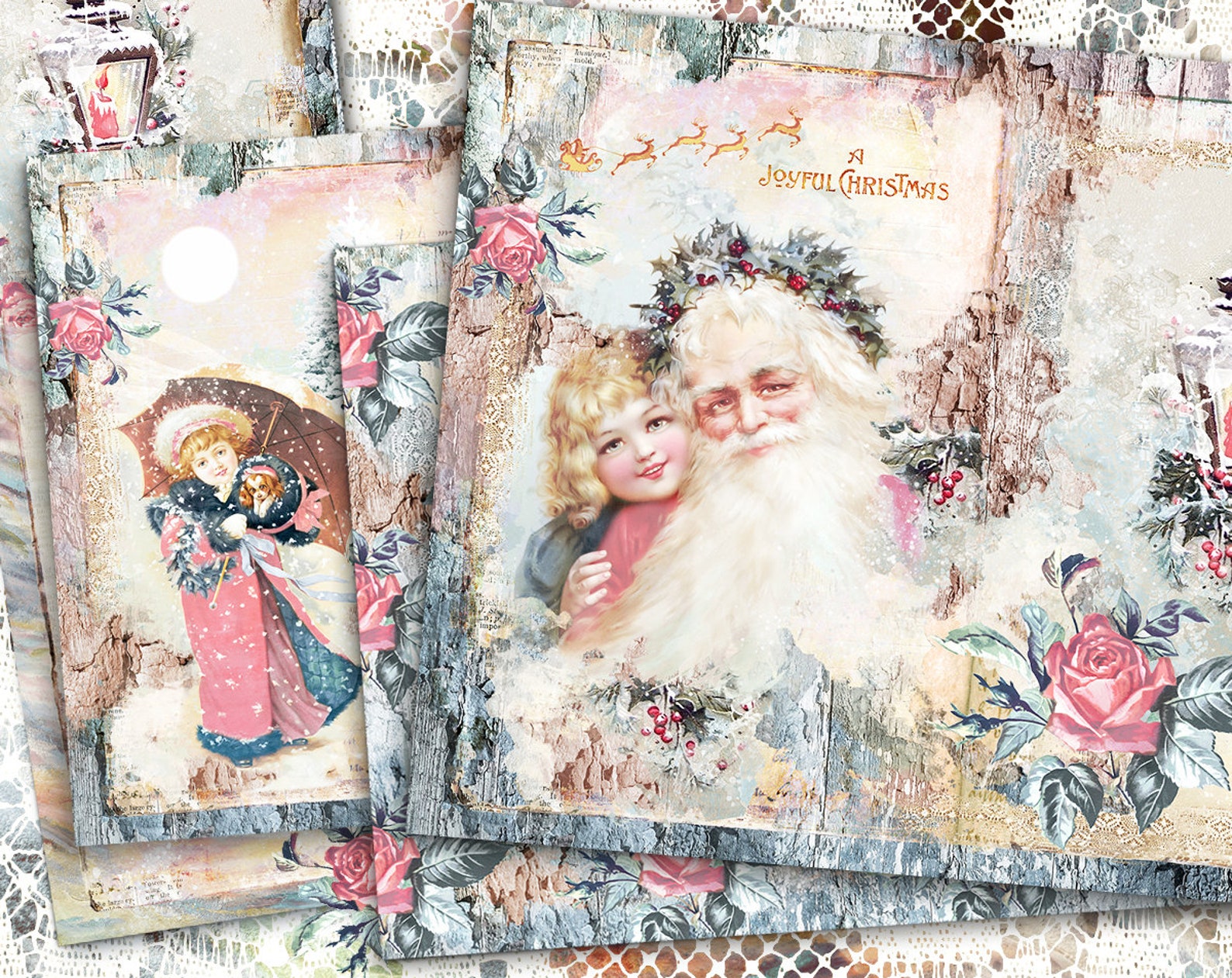 Digital Christmas Junk Journal Printable Kit Vintage | Etsy