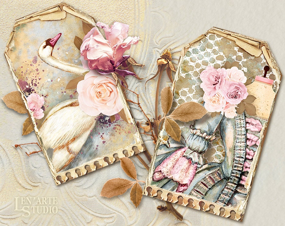 Vintage Junk Journal Tags Junk Journal Ephemera Junk Journal - Etsy