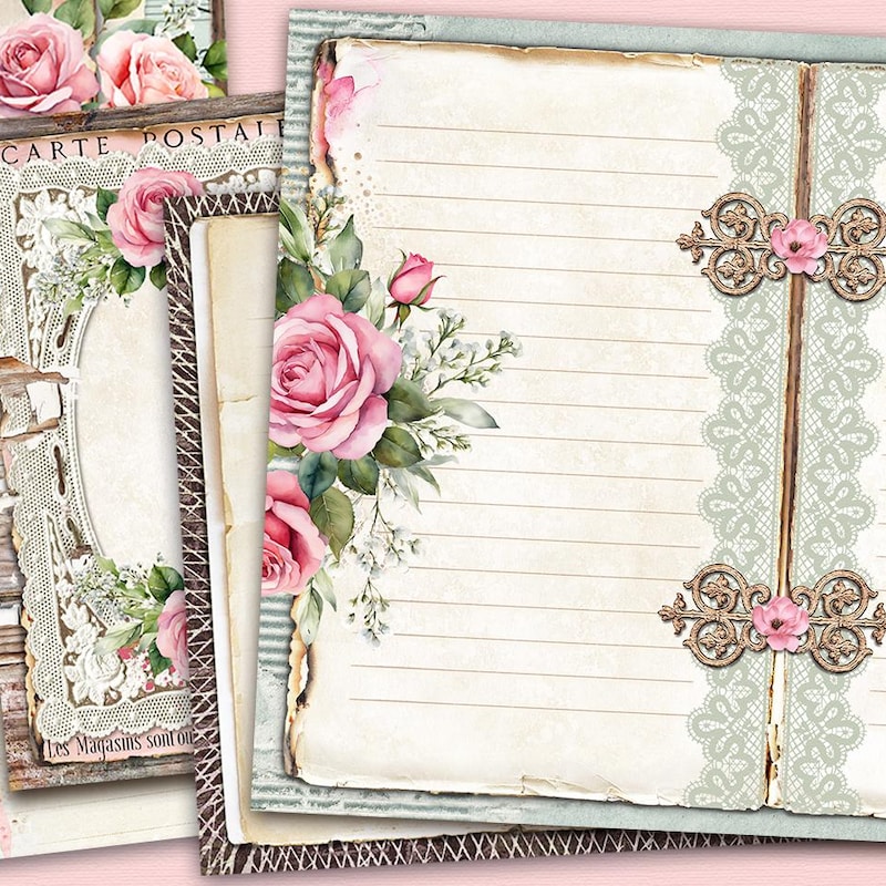 Floral Journal Blank Page - Etsy