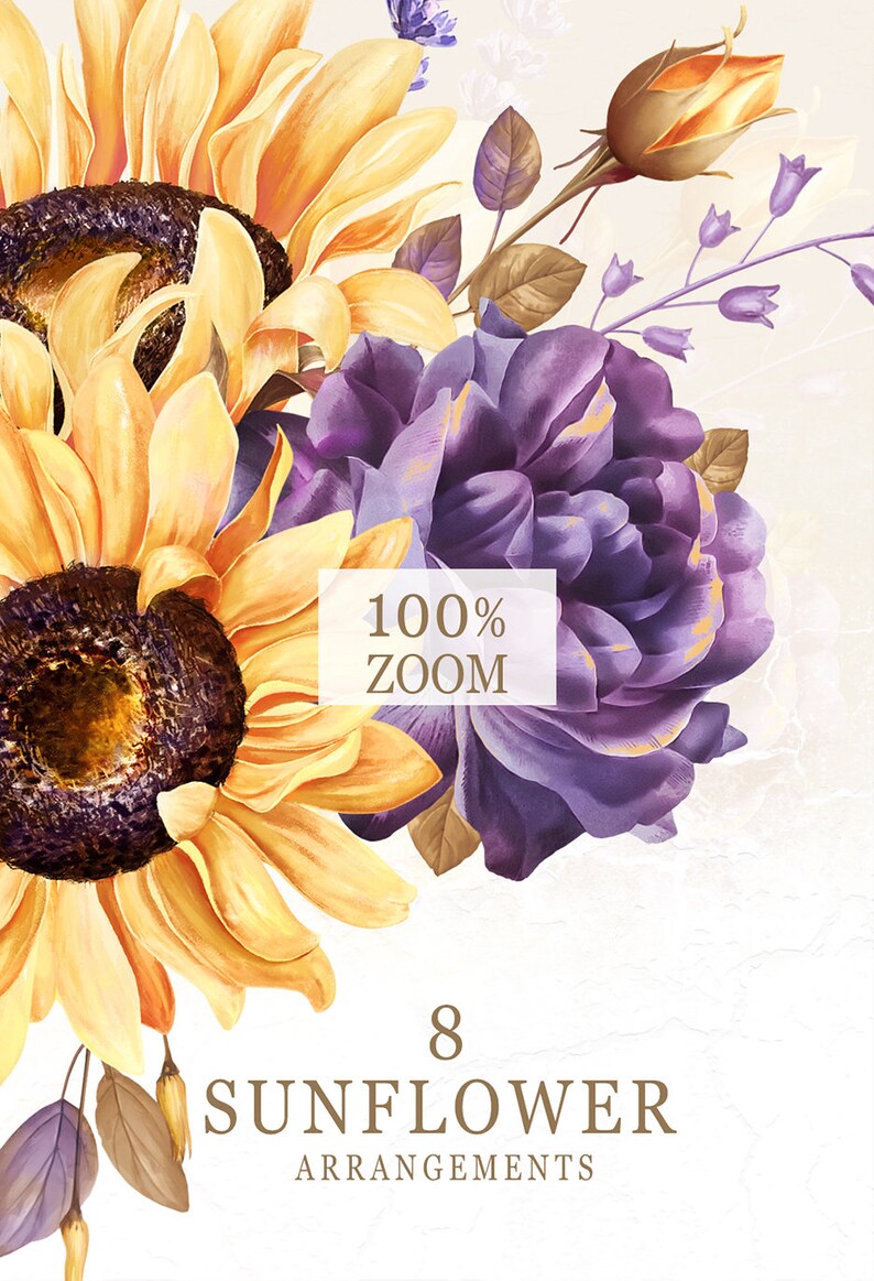 Sunflower Clip Art Sunflower Bouquets PNG Sunflowers PNG - Etsy