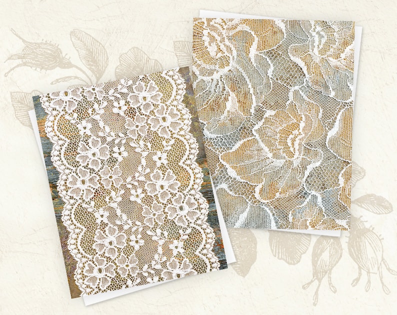 Vintage Lace Printable Papers, Digital Lace Collage Sheets, Lace Junk ...