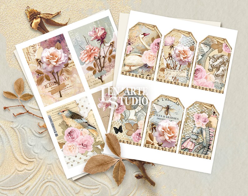 Vintage Junk Journal Tags Junk Journal Ephemera Junk Journal - Etsy