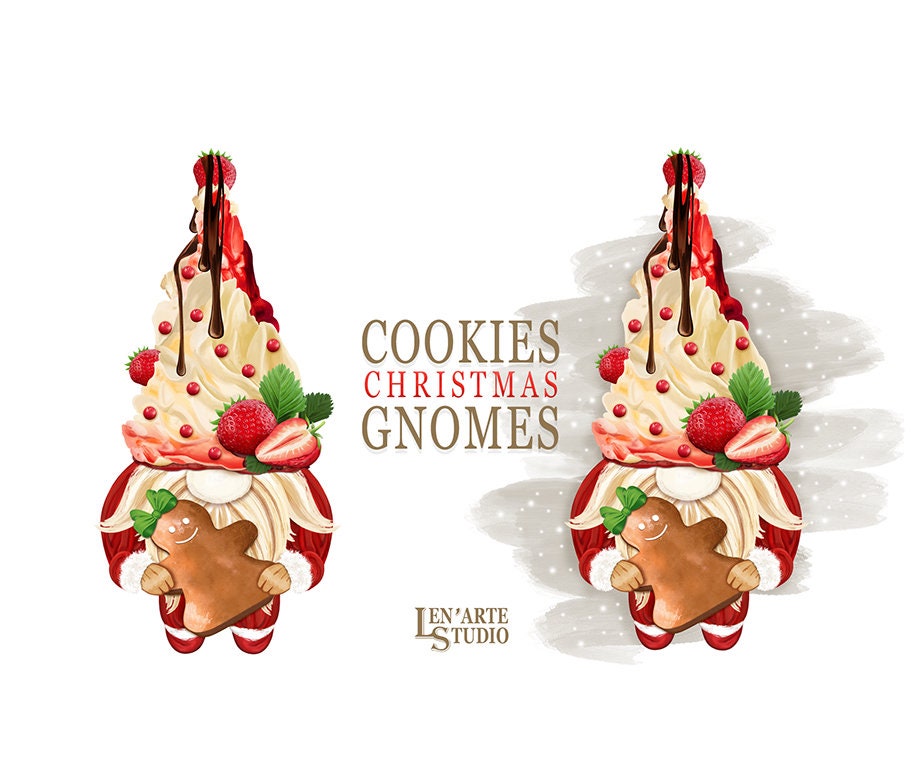 Christmas Gnomes PNG Clipart Gnomes Cookies Clipart - Etsy