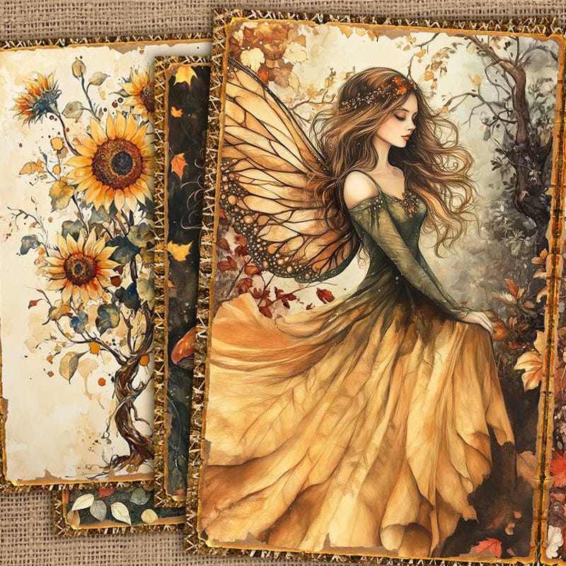 Fairy Print Autumn - Etsy UK