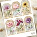 Vintage Botanical Tags, Flowers Journaling Tags, Journal Inserts ...