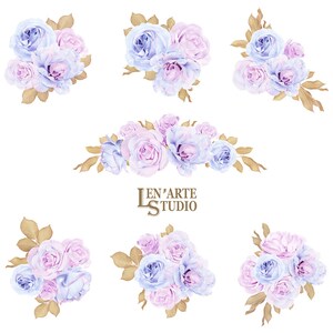 Violet Roses Clipart, Purple Roses Bouquet Clipart, Real Flower Clip ...