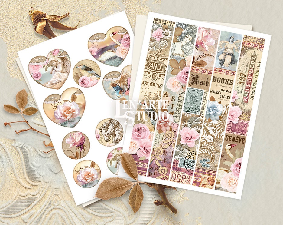 Vintage Junk Journal Tags Junk Journal Ephemera Junk Journal - Etsy