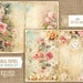 Vintage Junk Journal Floral Pages, Junk Journal Roses Papers, Printable ...