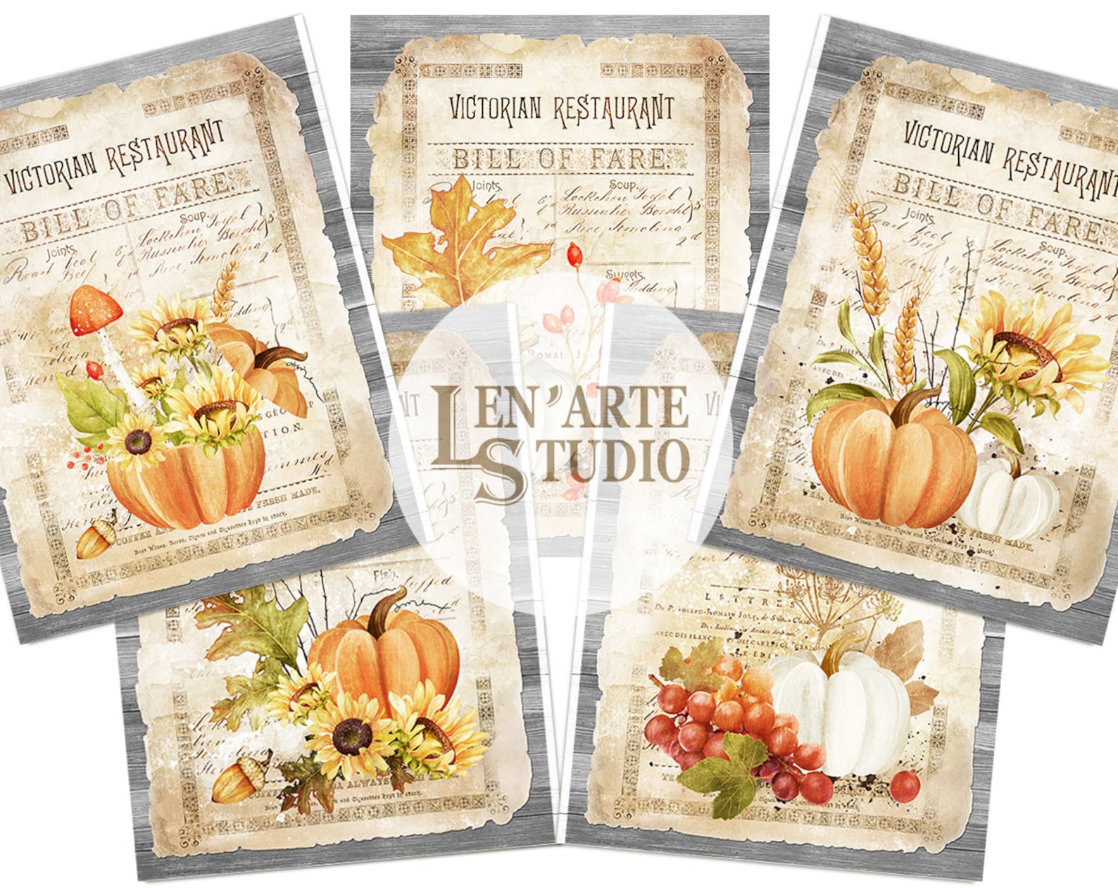 Fall Junk Journal Printable Vintage Autumn Papers Pumpkin | Etsy