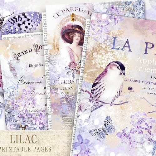 Junk Journal Printable Papers Vintage Floral Paper - Etsy