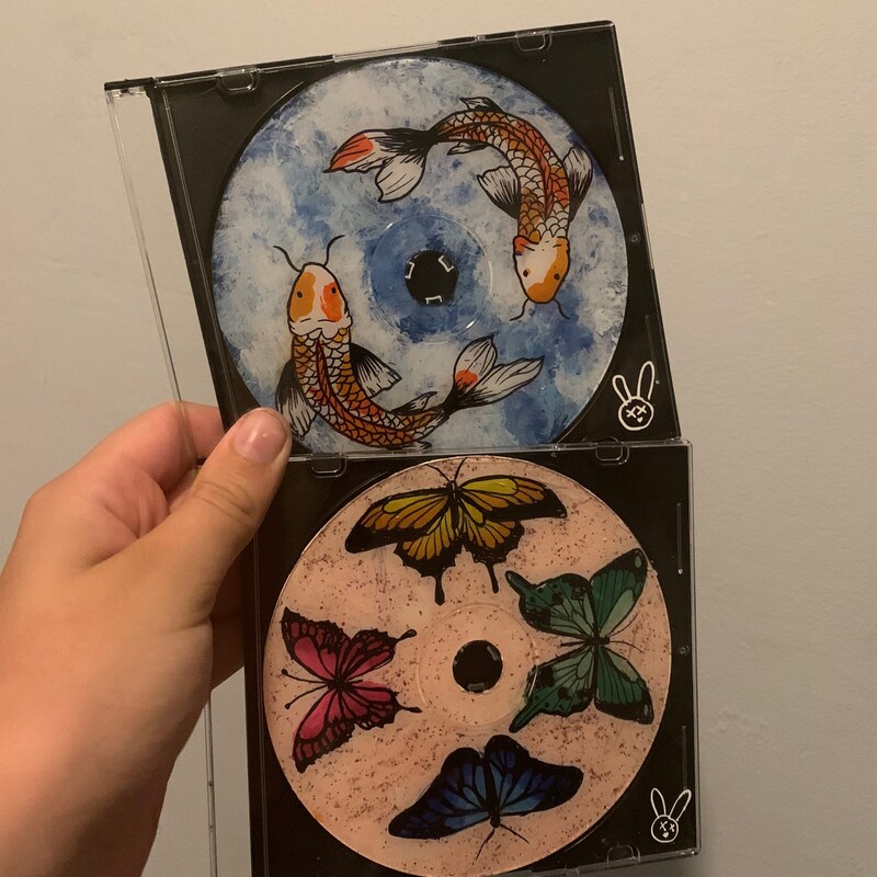Painted Cd - Etsy