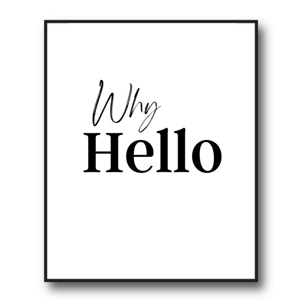 Why Hello Print - Etsy