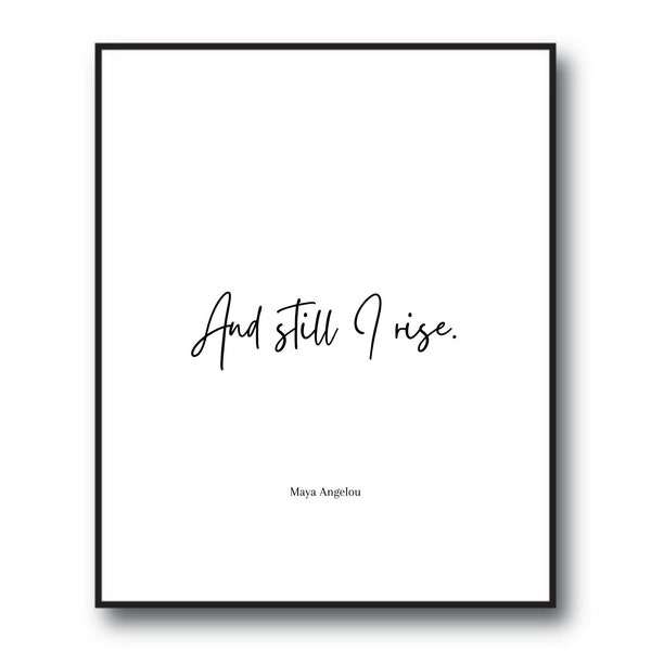 Maya Angelou Quote Wall Art - Etsy