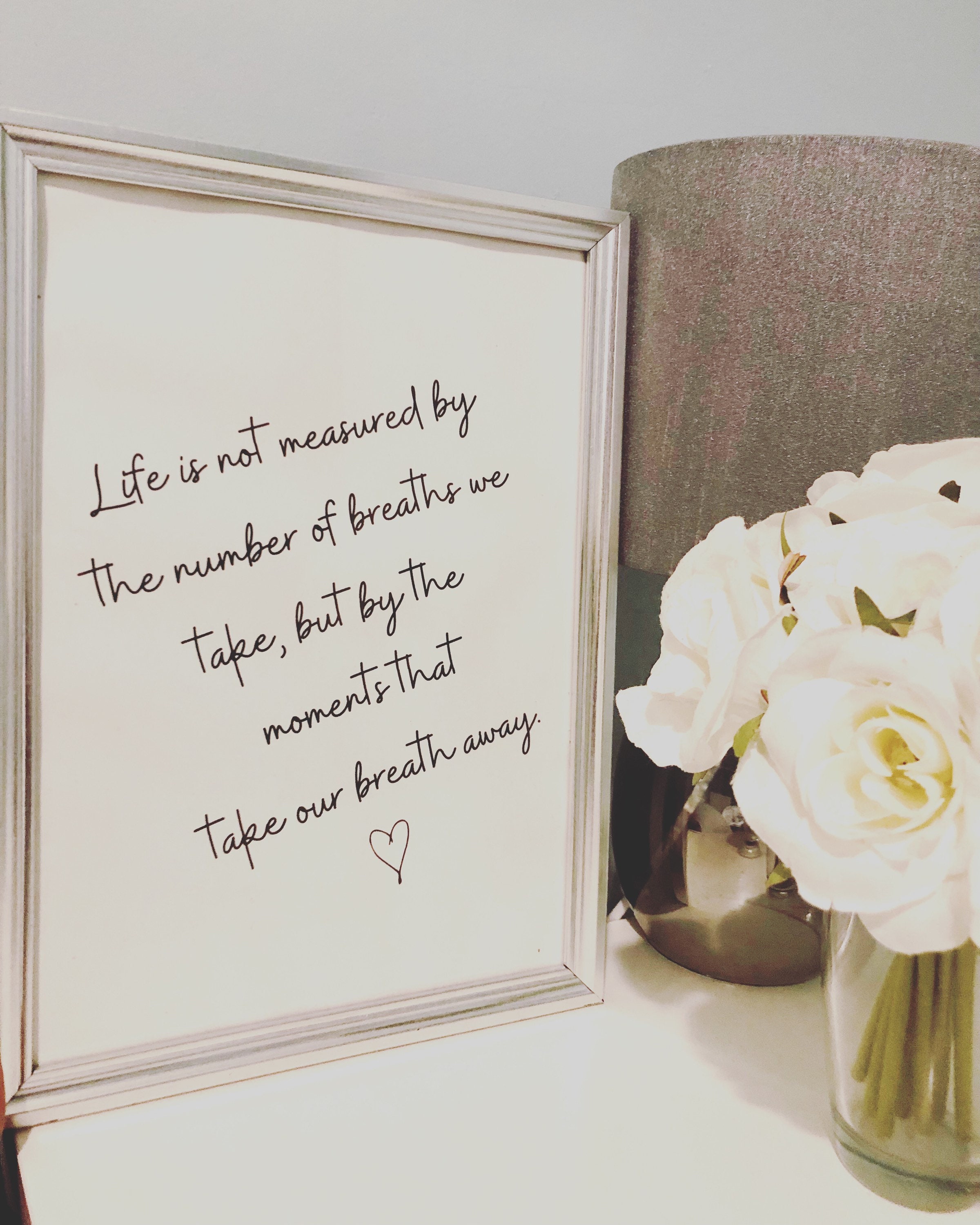 Maya Angelou Quote Wall Art Life is Not Measure by the Number of ...