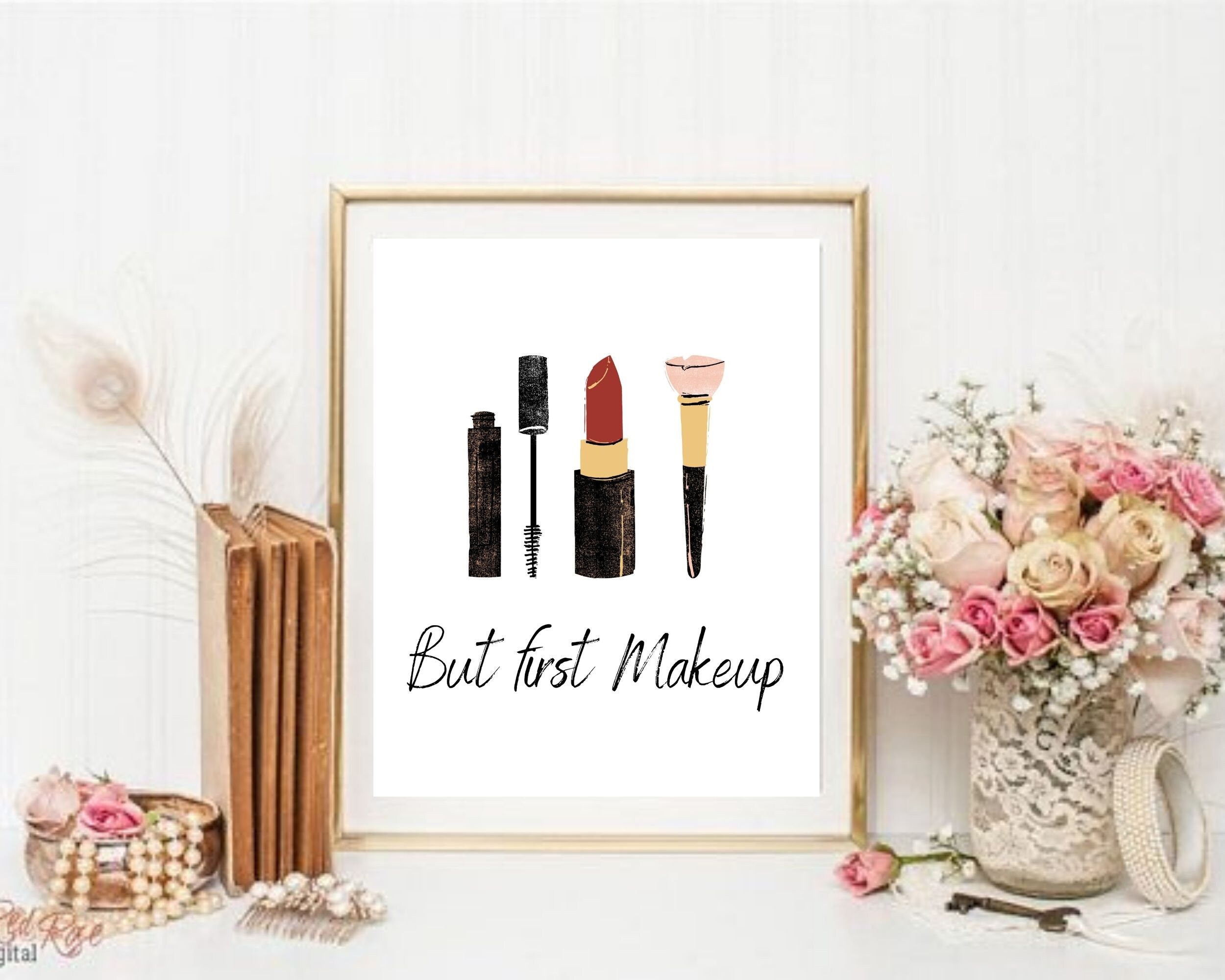 But First Makeup Digital Printable Makeup Print Makeup Wall - Etsy