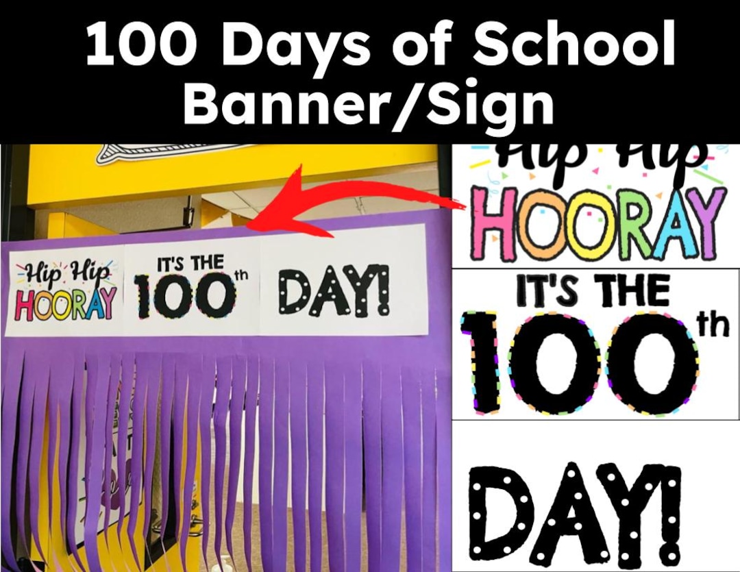 100 Days of School Banner (easy Prep!!) - Etsy