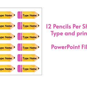 Clothespin Name Label Tags - Editable on Powerpoint - Etsy