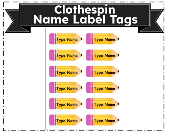 Clothespin Name Tags