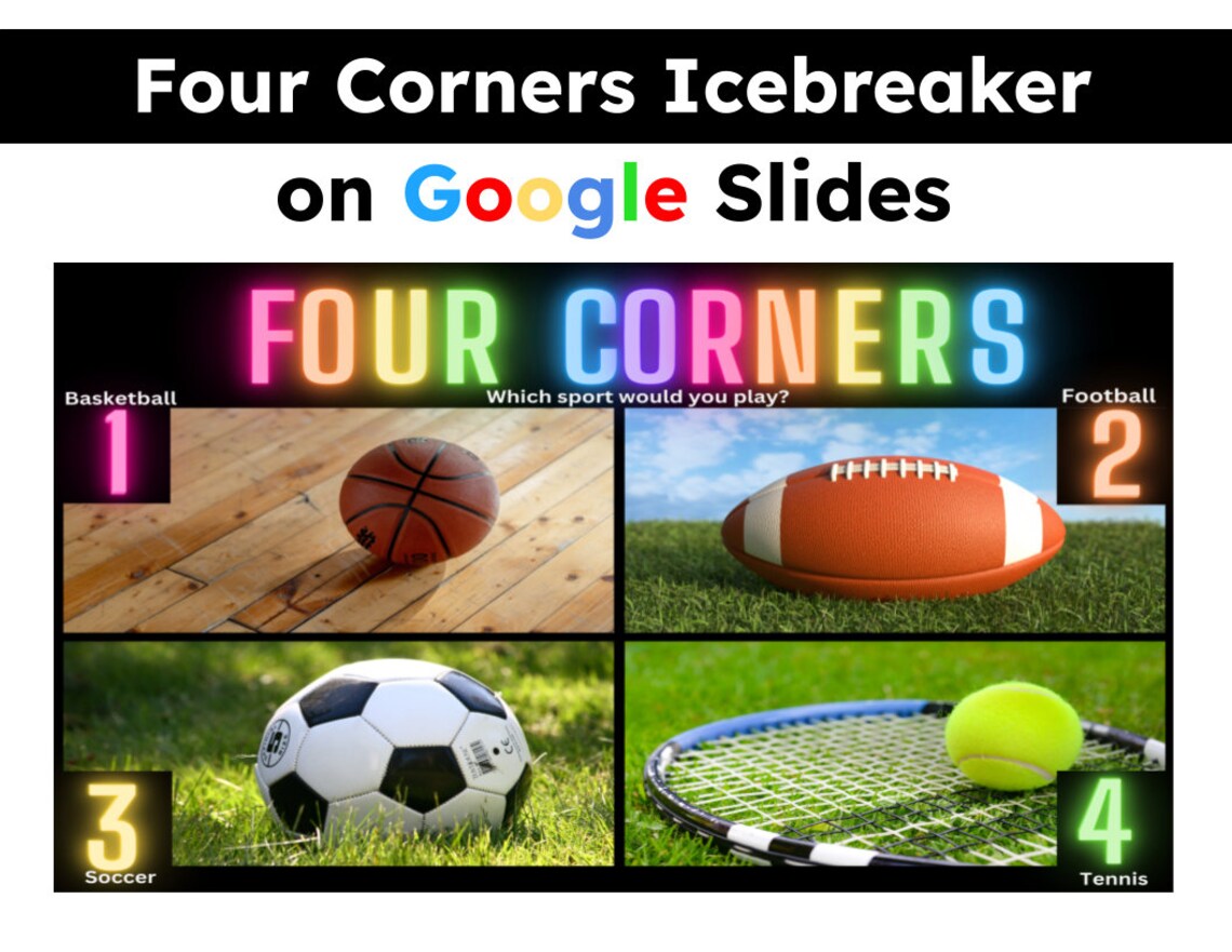 Ice Breaker Four Corners- Google Slides for Google Classroom or ...