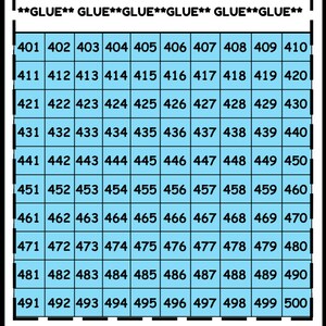 Thousands Number Chart jumbo Version - Etsy