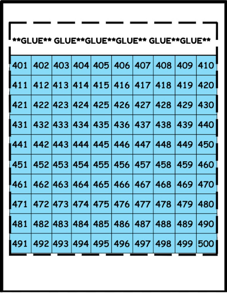 Thousands Number Chart (jumbo Version) - Etsy