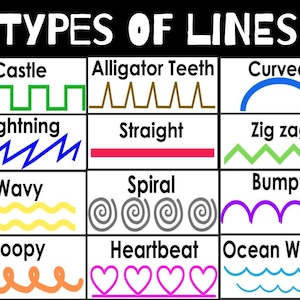 14 Types of Lines Posters Elements of Art 53 Pgs - Etsy