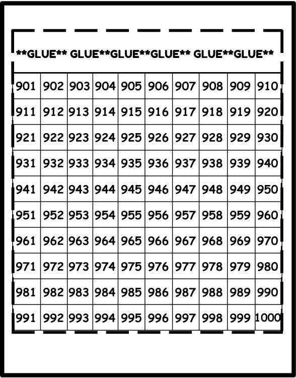 Thousands Number Chart (jumbo Version) - Etsy