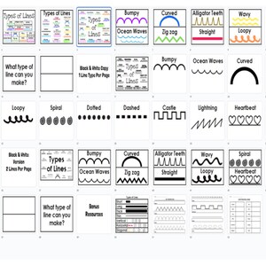14 Types of Lines Posters Elements of Art 53 Pgs - Etsy
