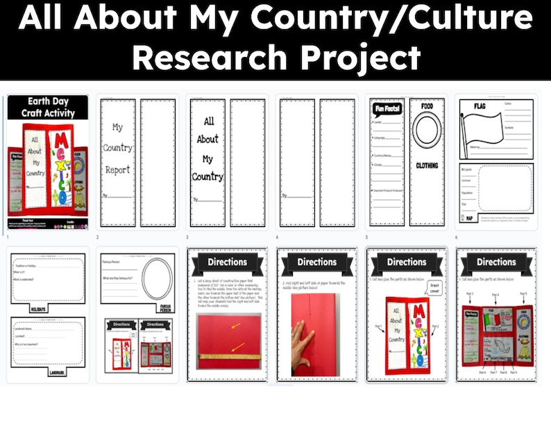 All About My Country Research Project - Etsy