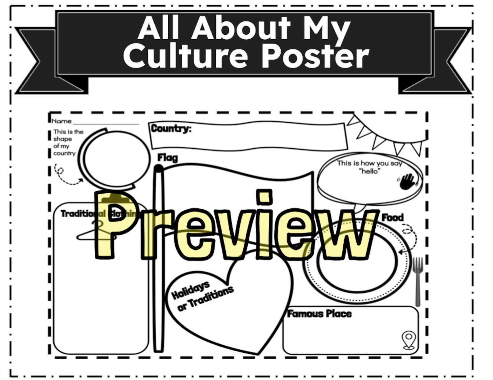 All About My Culture Poster - Etsy