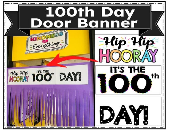 100 Days of School Banner | Etsy