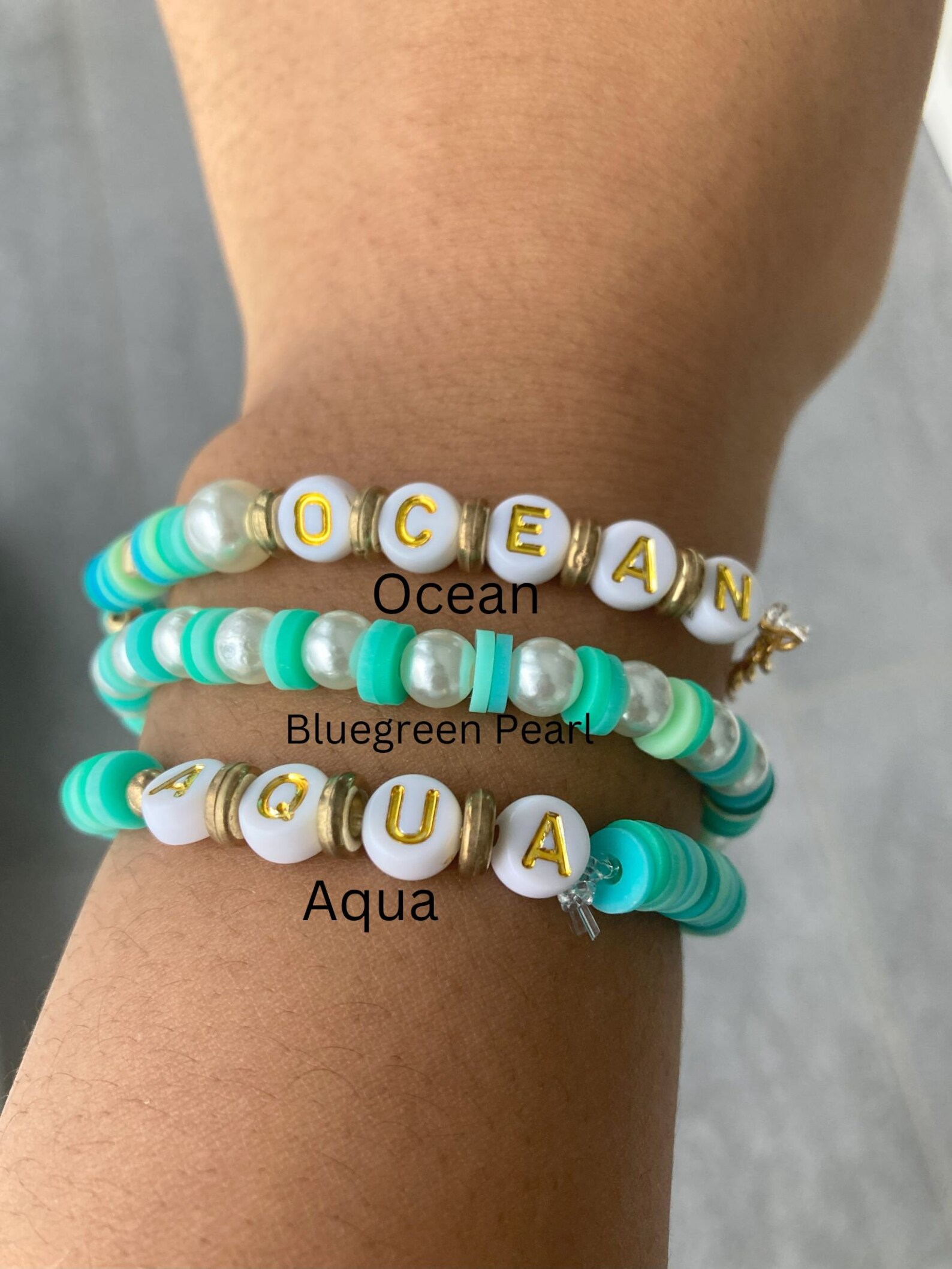 Preppy and Aesthetic Bracelets, Cute and Kawaii Armlet, Clay Beaded ...