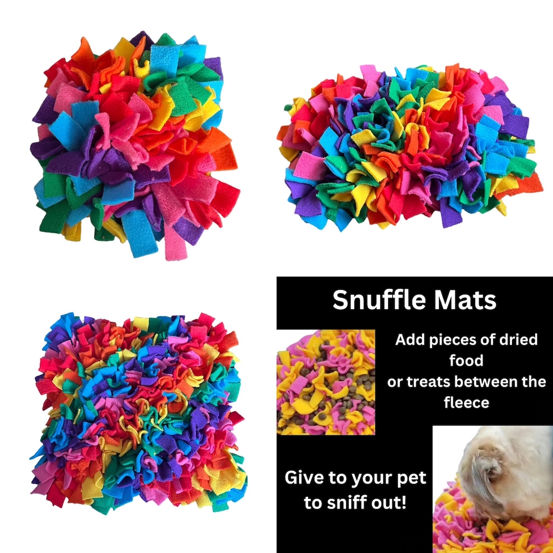 Snuffle Mat Sniff the Rainbow, Dog Toy, Pet Snuffle, Treat Dispenser ...