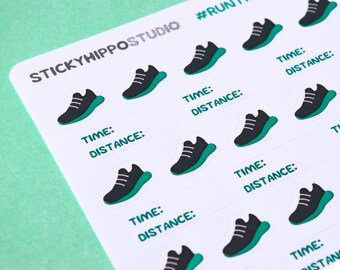 Wake up and Run Planner Stickers Nia S0667/S0685 Jogging - Etsy