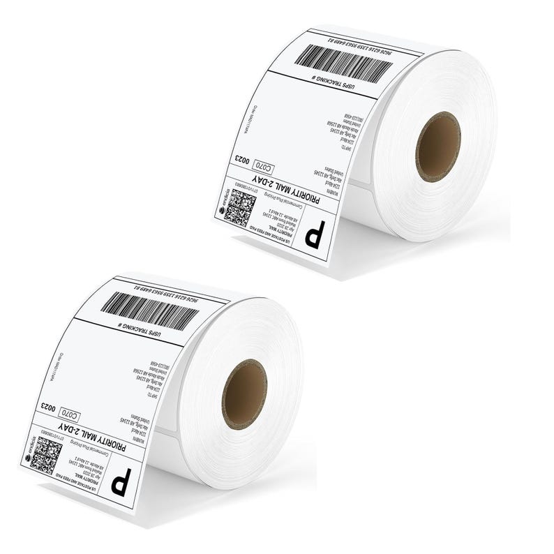 6x4 Inch Thermal Printer Shipping Labels: 500 Waterproof Self-adhesive ...