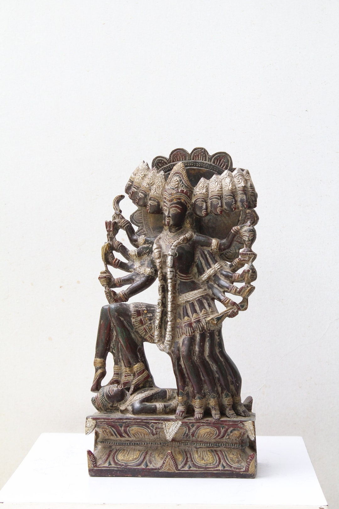 14 Inches Goddess Kali Sculpture Figurine Hand Carved Bronze - Etsy