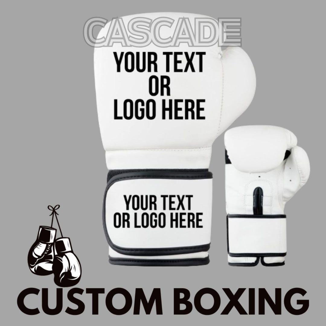 Boxing Gloves Custom Logo Personalized Theme Logo on Fist and Name on ...
