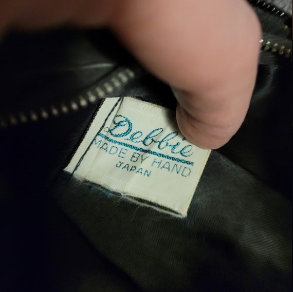 Black Beaded Clutch, Debbie Brand, Handmade in Japan - Gem