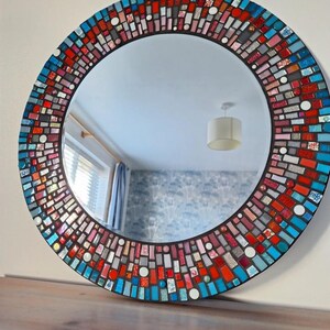 Custom Order for Large Round Rainbow Mosaic Mirror - Etsy